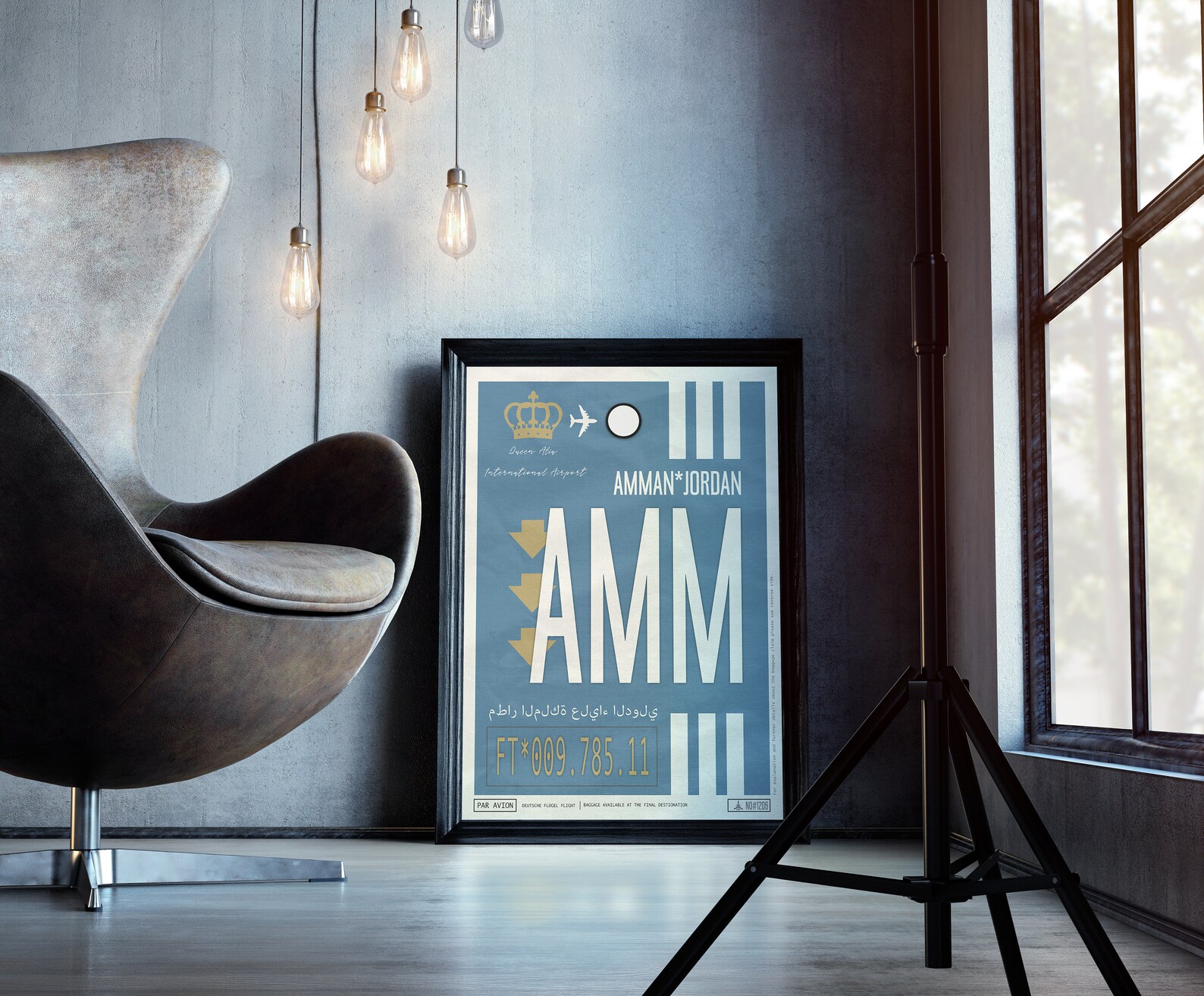 Jordan Airport Tag Amman Art Poster Jordan Luggage Tag | Etsy