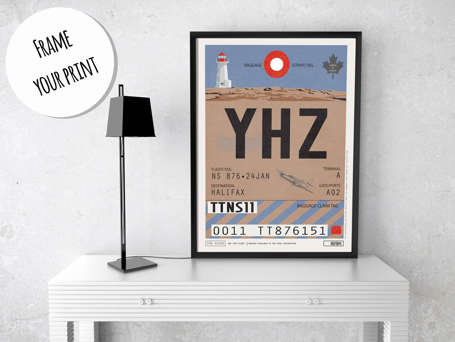 Halifax Airport Tag Nova Scotia Luggage Tag Canada Travel | Etsy