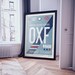 Oxford Airport Tag, London Travel Poster, OXF Airport Code Framed Print ...