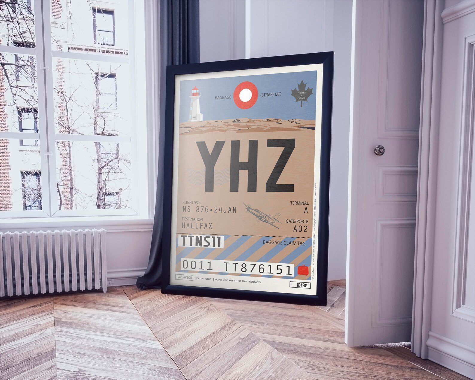 Halifax Airport Tag Nova Scotia Luggage Tag Canada Travel | Etsy