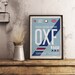Oxford Airport Tag, London Travel Poster, OXF Airport Code Framed Print ...