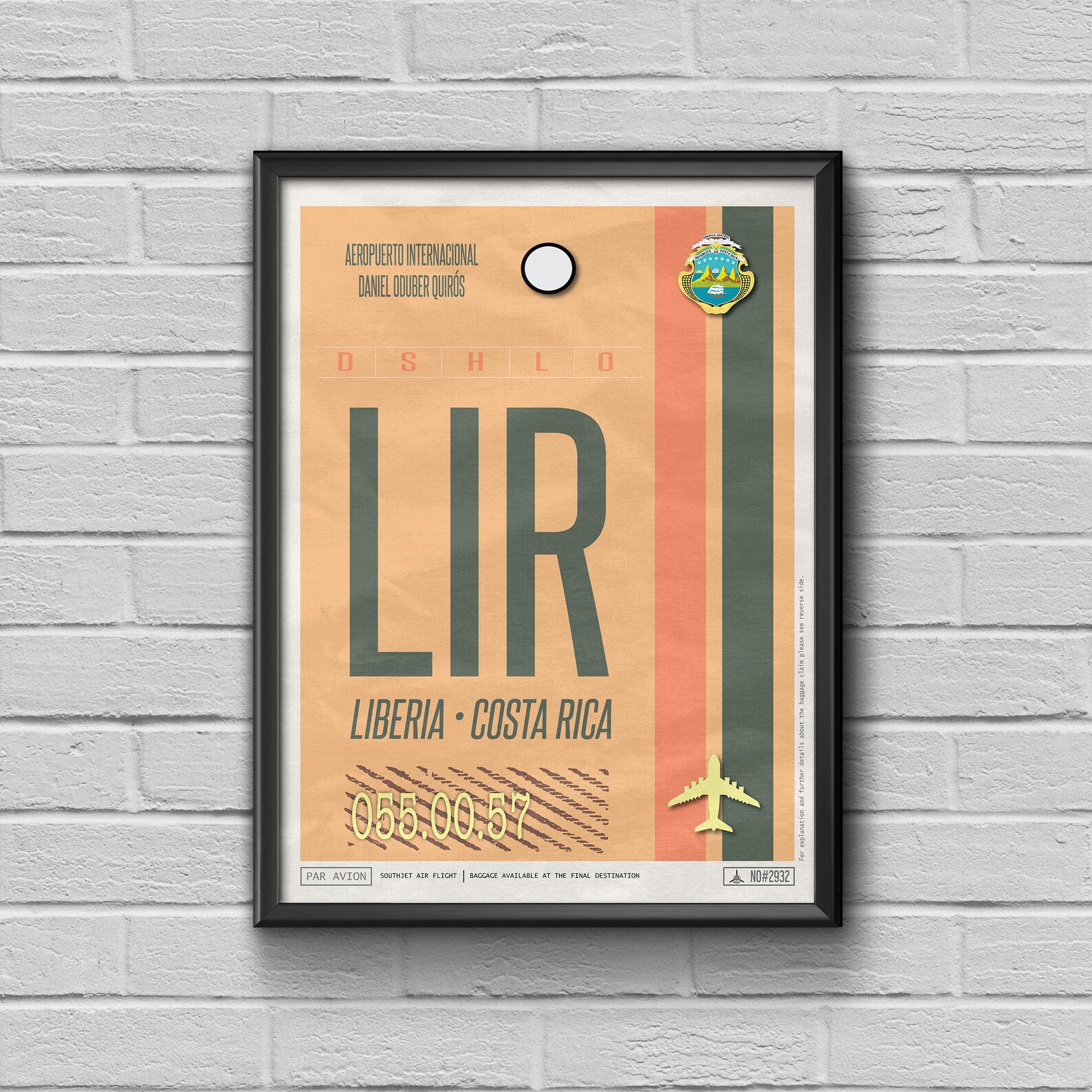 Liberia Airport Code Costa Rica Travel Poster Liberia - Etsy