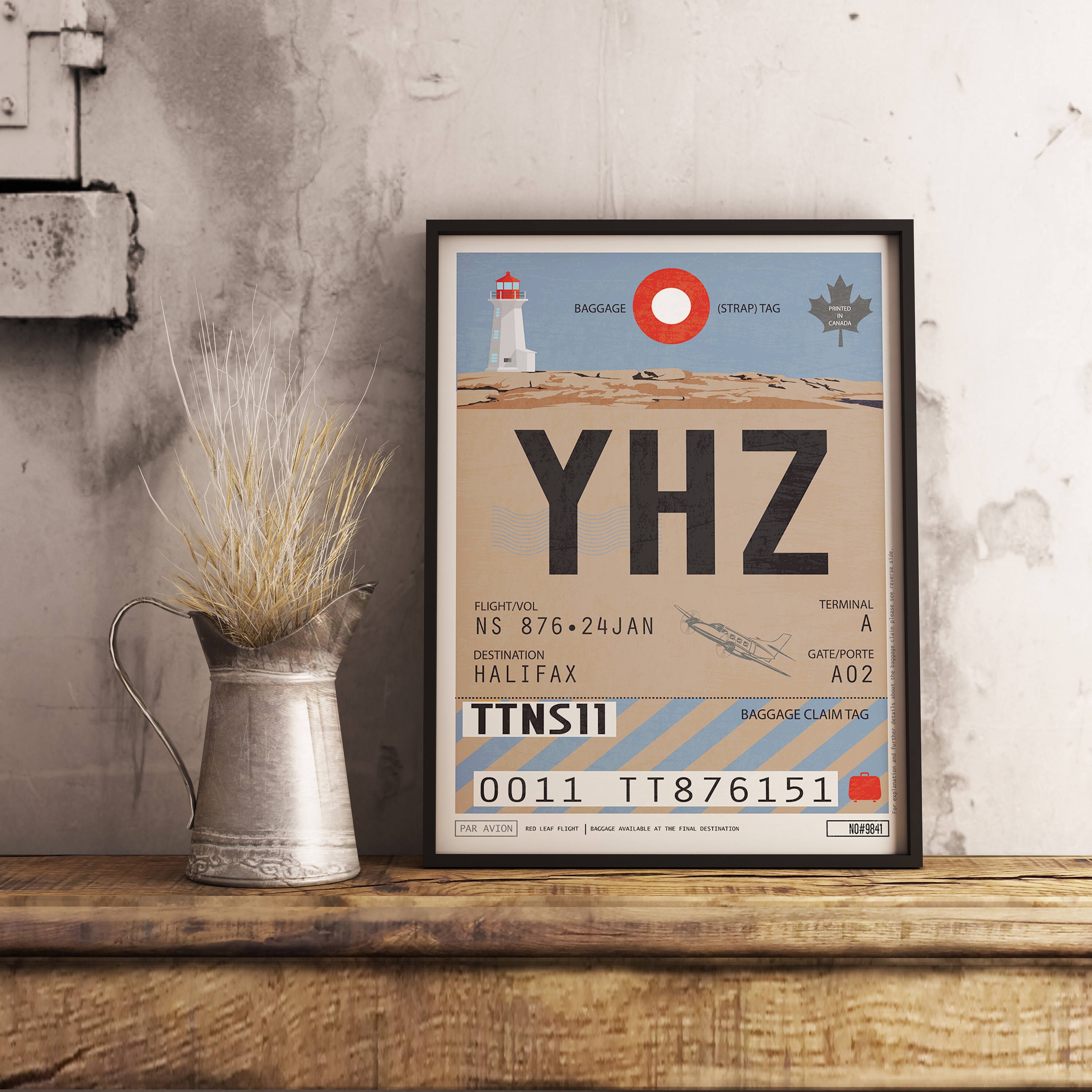 Halifax Airport Tag Nova Scotia Luggage Tag Canada Travel - Etsy