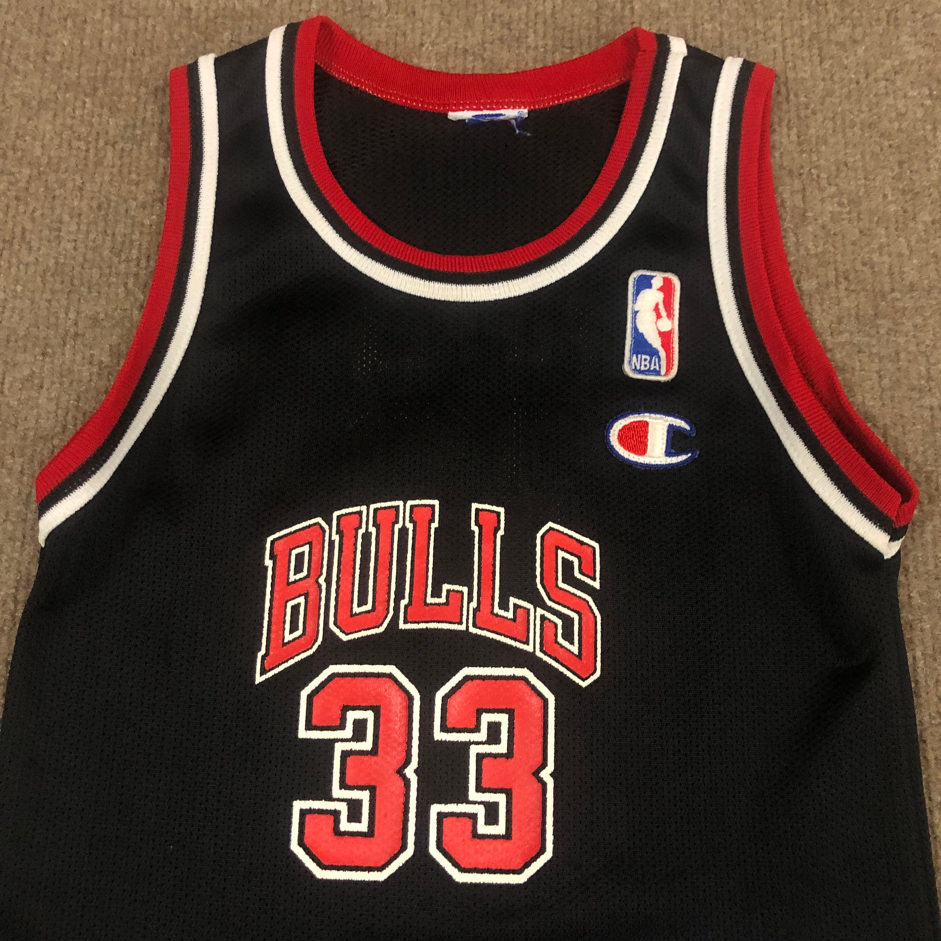 VTG Champion Scottie Pippen Chicago Bulls Jersey #33 Black Toddler 4T ...