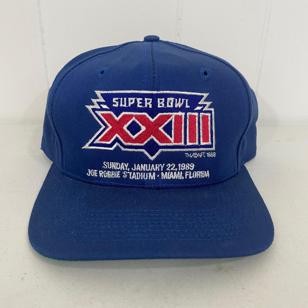 VTG AJD Super Bowl XXIII Snapback Hat Joe Robbie Stadium Miami 49ers ...