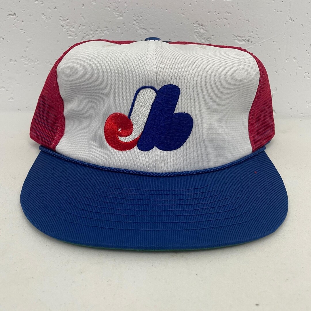 VTG Montreal Expos Trucker Snapback Hat Cap MLB Deadstock NOS 80s 90s T ...