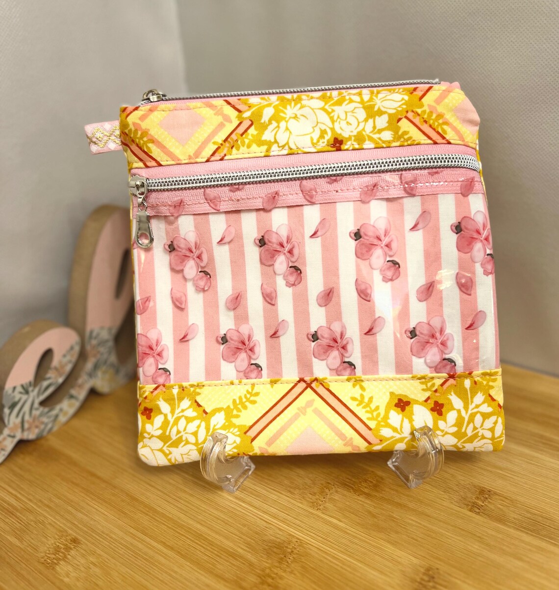 Triple Zipper Pouch - Etsy