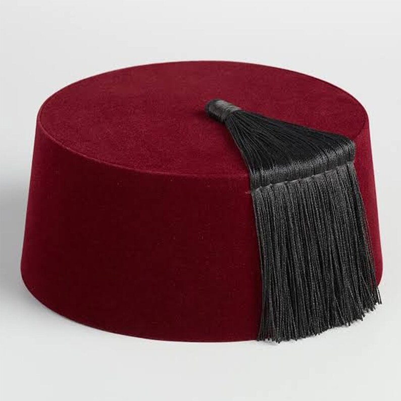 Turkish Red Fez Cap, Qadri Baghdadi Cap, Tarboosh , Kufi Cap, Egyptian ...