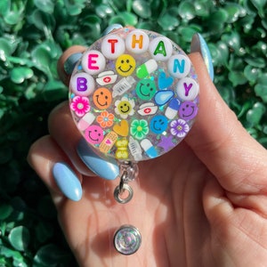 Personalized Resin Badge Reel | Custom Badge Reel | Nurse ID Holder ...
