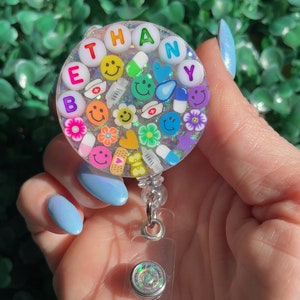 Personalized Resin Badge Reel | Custom Badge Reel | Nurse ID Holder ...