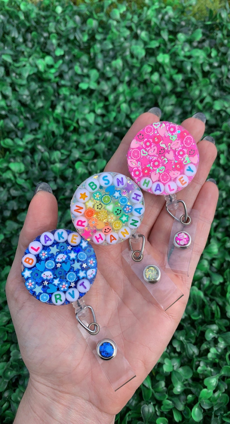 Personalized Resin Badge Reel Custom Badge Reel Nurse ID - Etsy