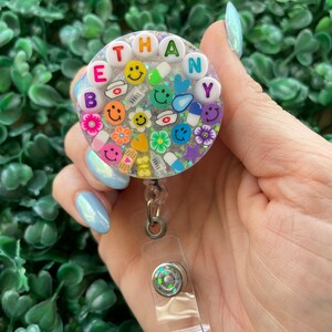 Personalized Resin Badge Reel | Custom Badge Reel | Nurse ID Holder ...
