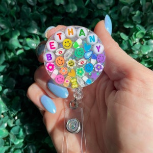 Personalized Resin Badge Reel | Custom Badge Reel | Nurse ID Holder ...