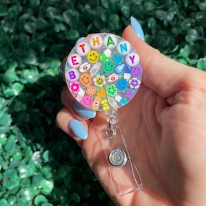 Personalized Resin Badge Reel | Custom Badge Reel | Nurse ID Holder ...