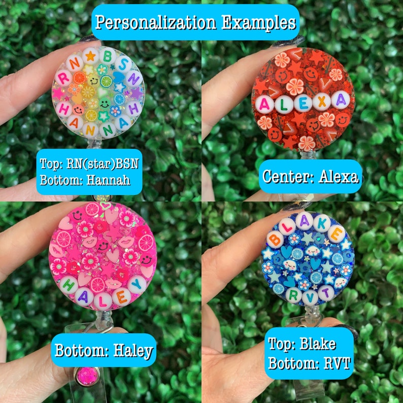 Personalized Resin Badge Reel Custom Badge Reel Nurse ID - Etsy