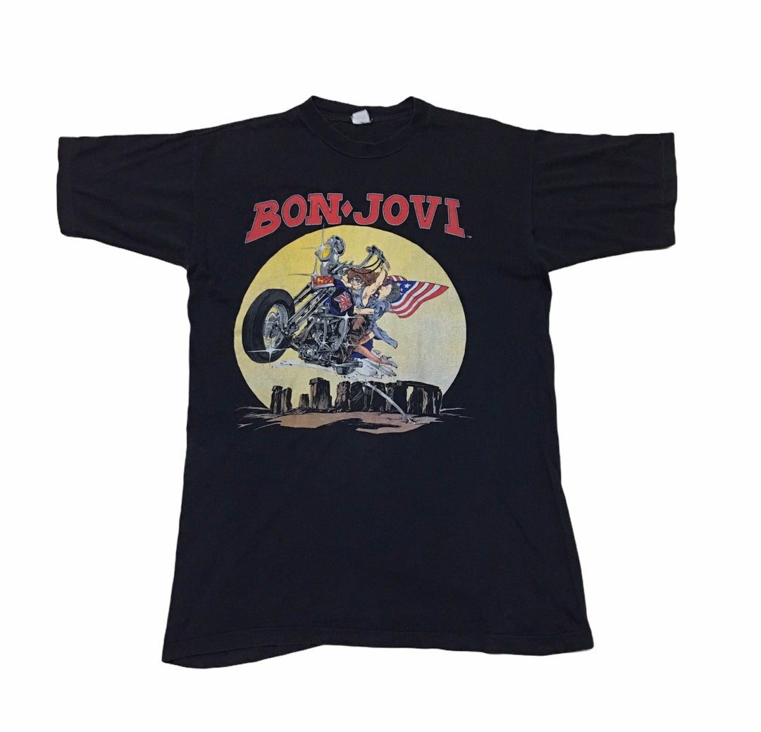 Rare Vintage Bon Jovi Sworn to Fun Born to Ride England Tour - Etsy