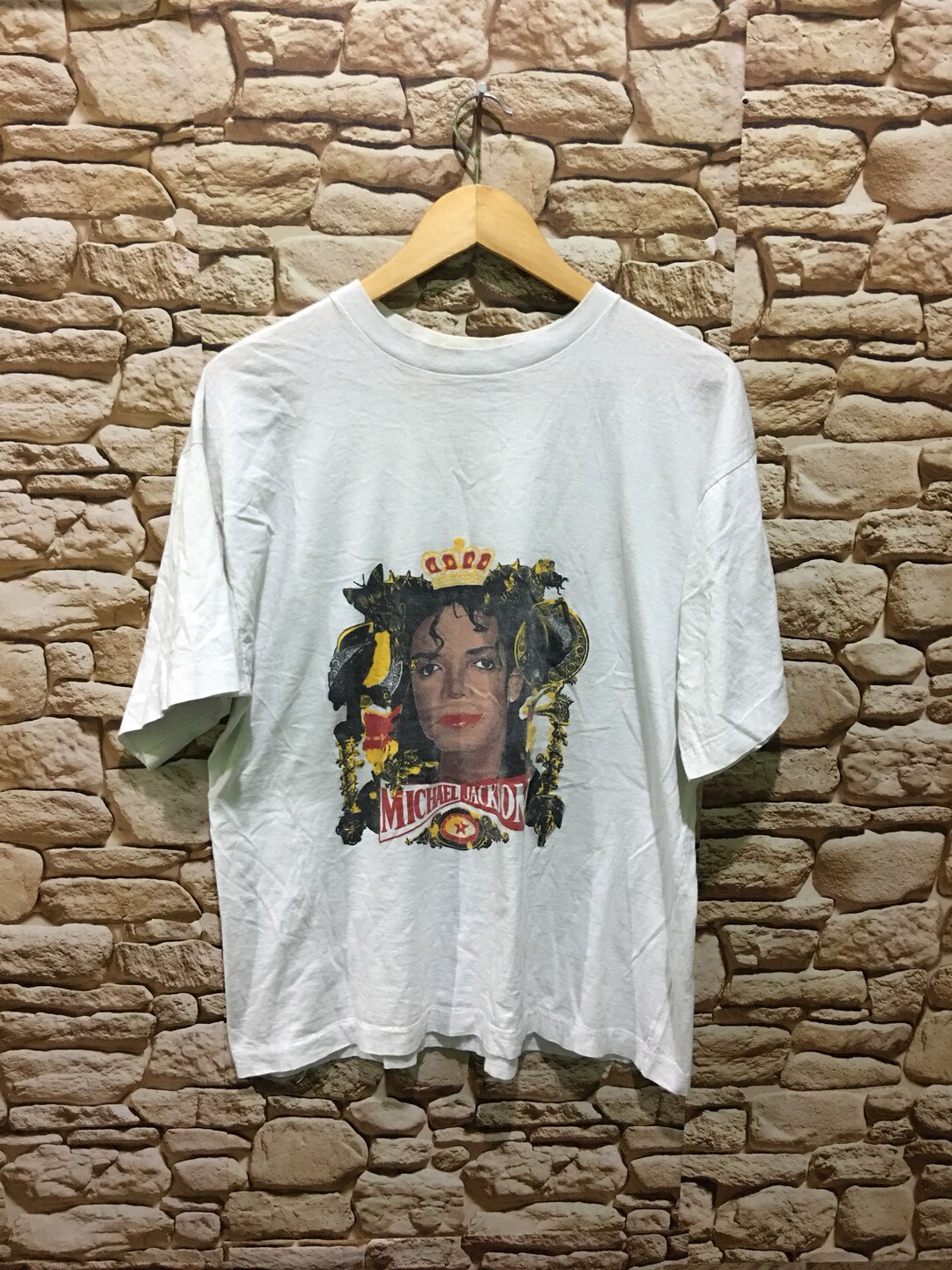 Rare Vintage 90s Michael Jackson King of Pop Iron on Tour Shirt - Etsy