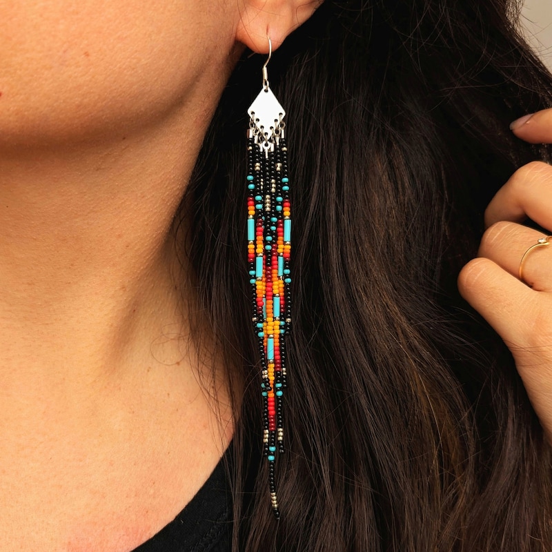 Native American Beaded Earrings - Etsy
