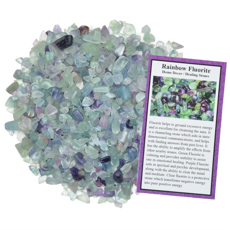 Hypnotic Gems: 1/2 Lb of Tumbled Rainbow Fluorite Natural Rock - Etsy