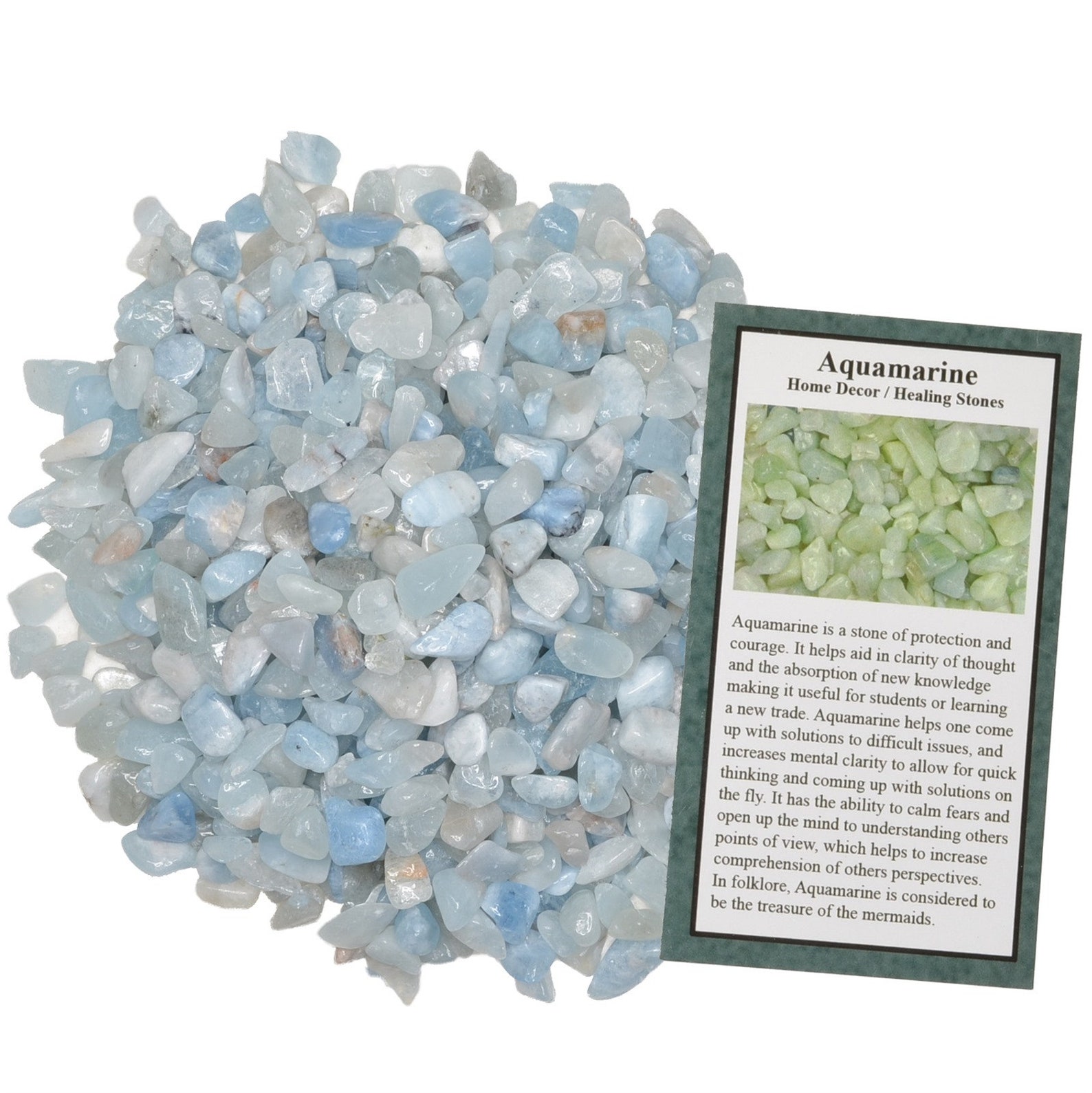 Hypnotic Gems: 1/2 Lb of Tumbled Aquamarine Natural Rock Chips With ...