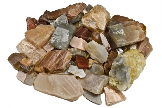 Hypnotic Gems Materials: 1 Lb Rough Bulk Moonstone Stones From | Etsy