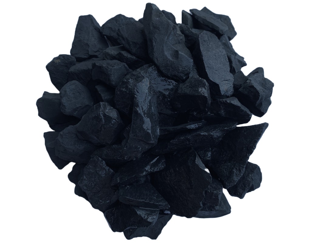 Hypnotic Gems: Rough Mine Run Shungite Stones From Russia 1/2 2 Average ...