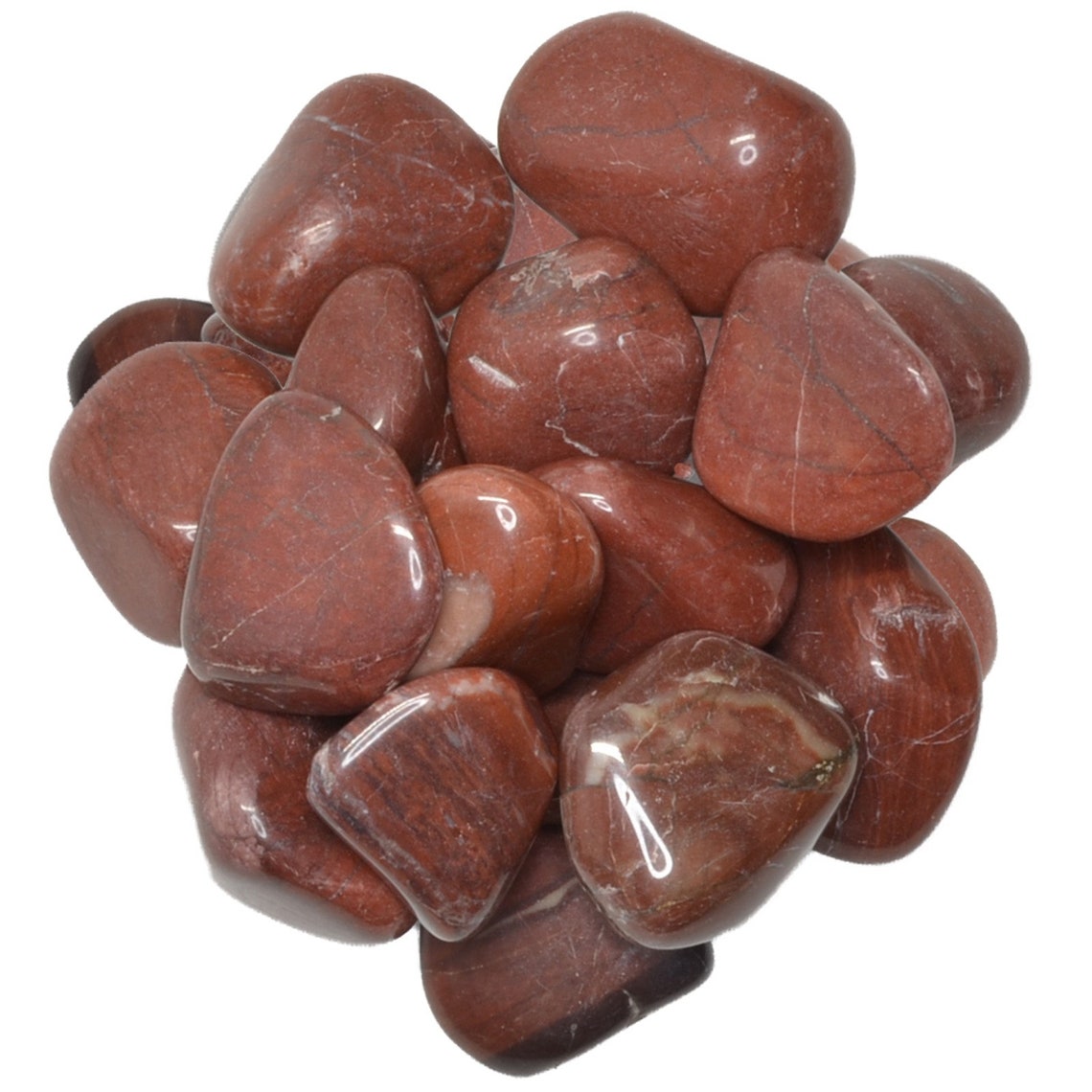 Hypnotic Gems: 1/2 Lb Red Striped Dolomite Tumbled Stones | Etsy