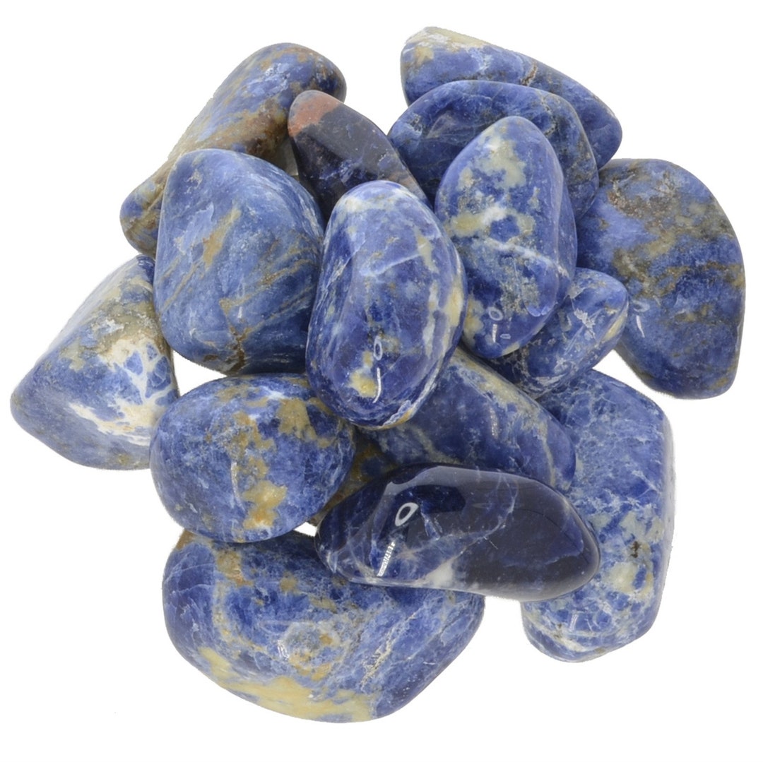 Hypnotic Gems: 1 Lb Sodalite Tumbled Stones Grade 2 Large - Etsy