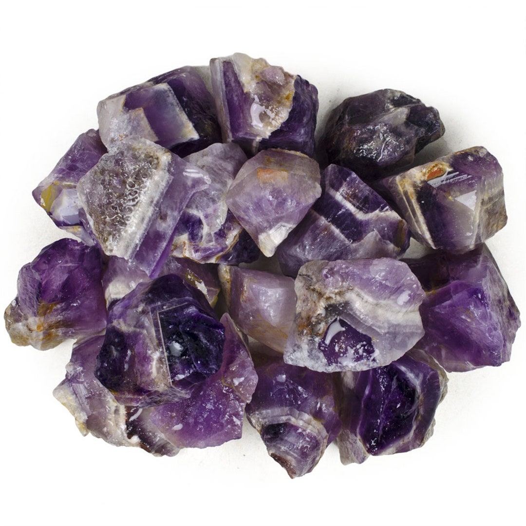 Hypnotic Gems: 1 Lb Wholesale Banded Chevron Amethyst Rough Stones ...