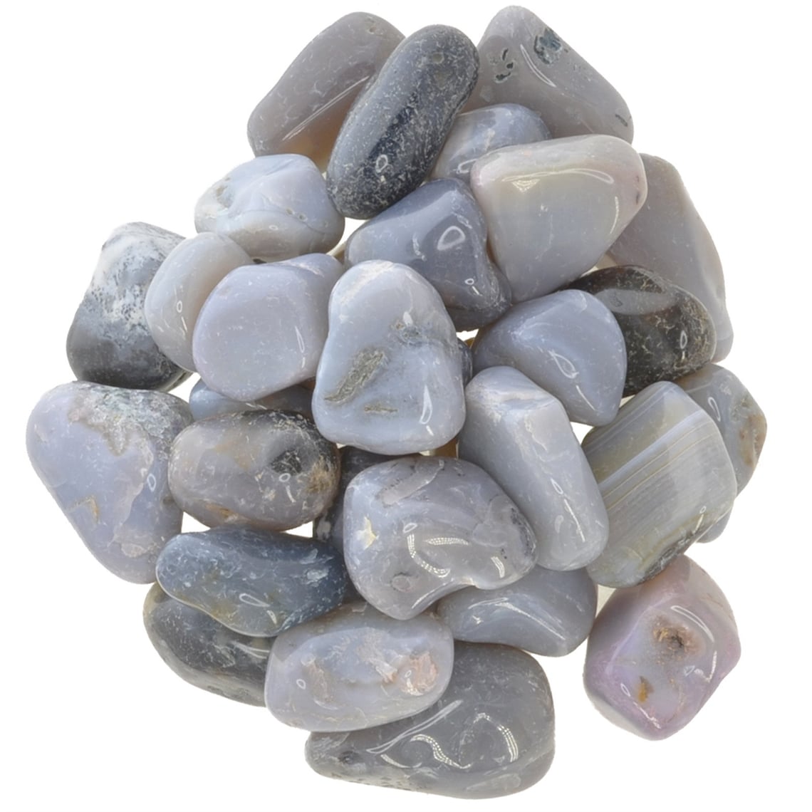 Hypnotic Gems: 1 Lb Grey Agate Tumbled Stones Grade 1 - Etsy