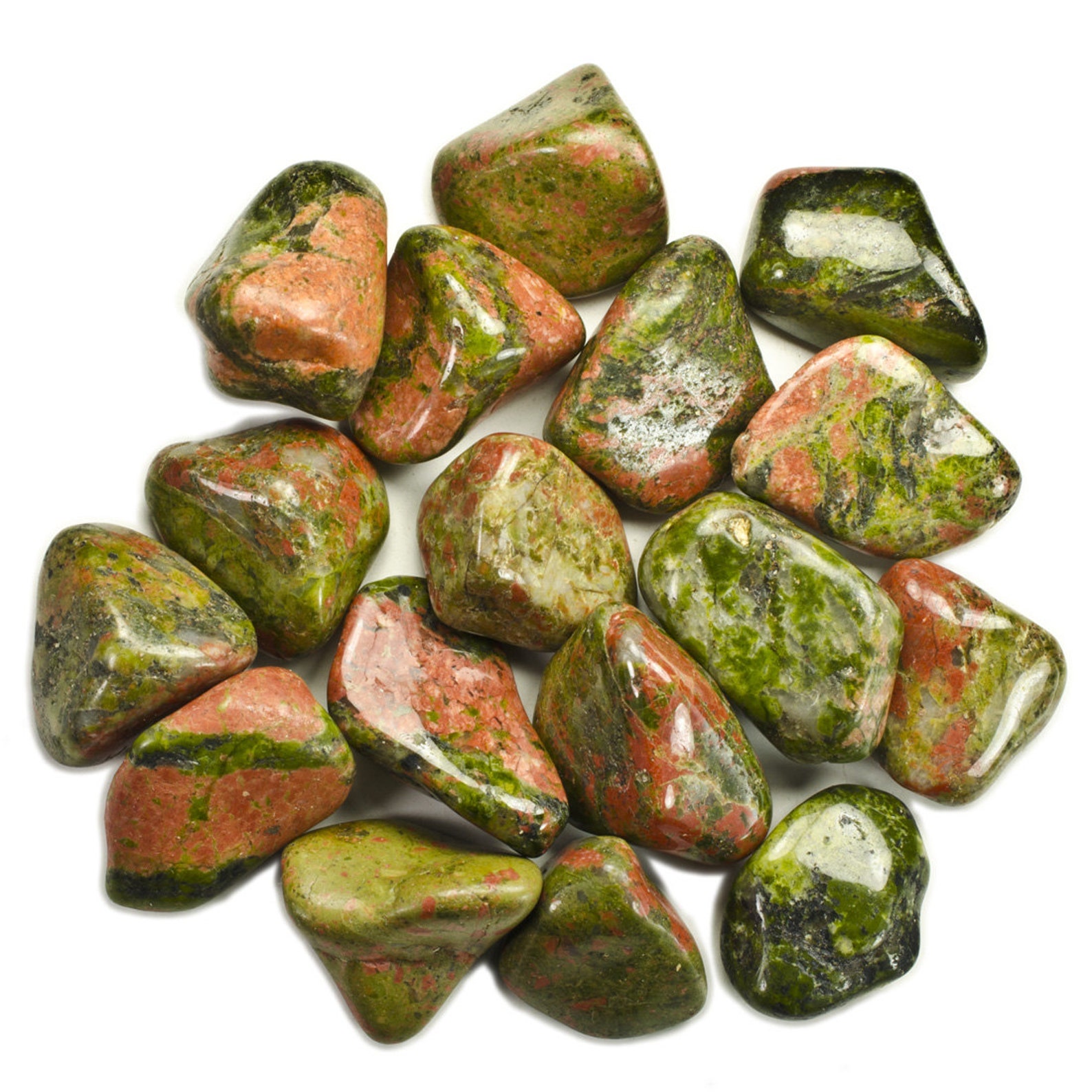 Hypnotic Gems Materials: 1 Lb Bulk Tumbled Unakite Stones From - Etsy