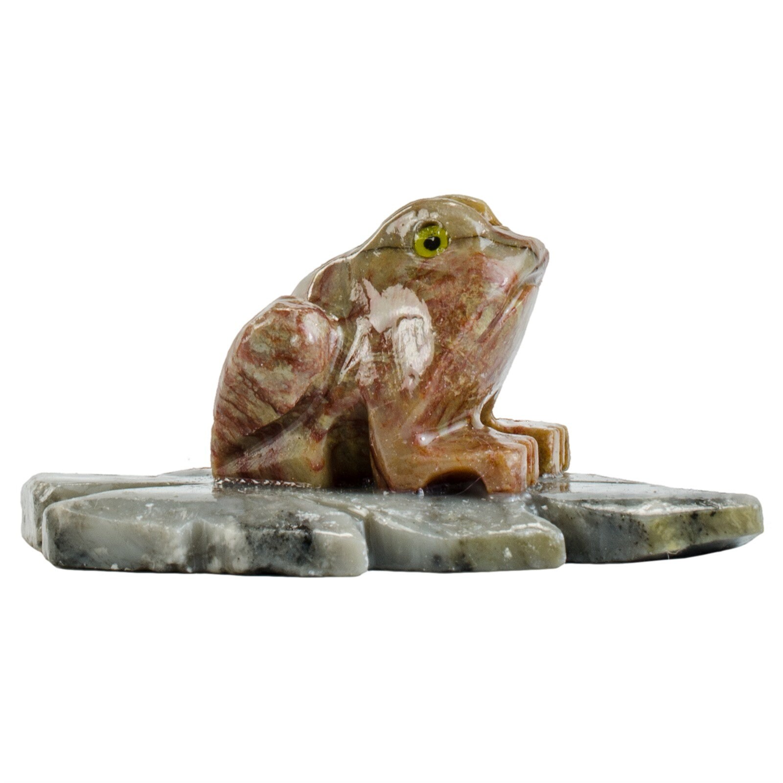 Hypnotic Gems: 3 Pcs Hand Carved Frog Collectable Soapstone Figurines ...