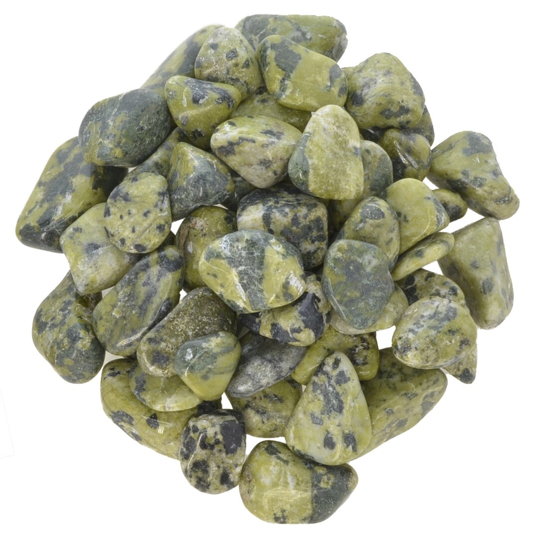 Hypnotic Gems: 1 Lb Nephrite Jade Tumbled Stones - Grade 1 - Small - 0. ...