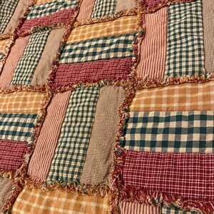 Basket Weave Ragged Quilt Throw Pattern - Digital Download | Autumn ...