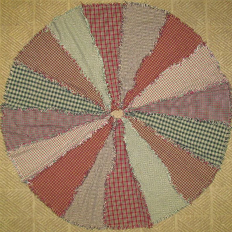 Primitive Ragged Christmas Tree Skirt Kit Plus Pattern - Etsy Canada