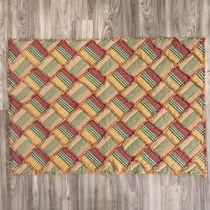 Basket Weave Ragged Quilt Throw Pattern - Digital Download | Autumn ...