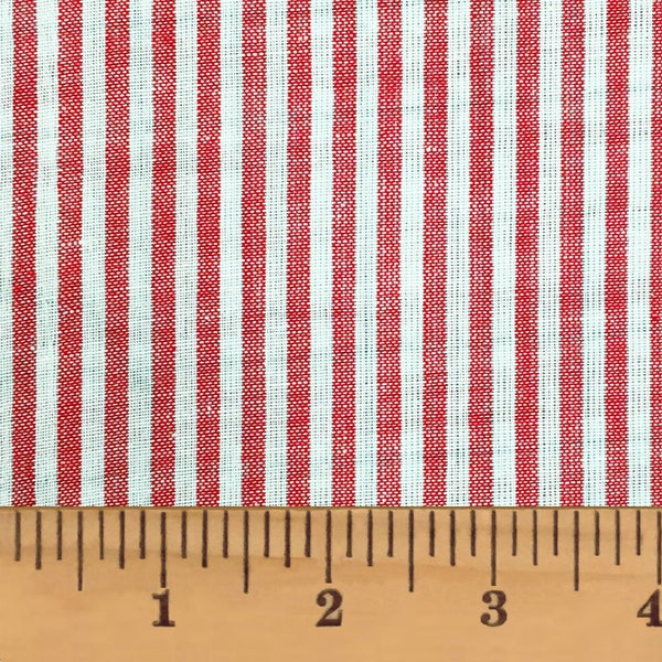 Red Striped Fabric - Etsy