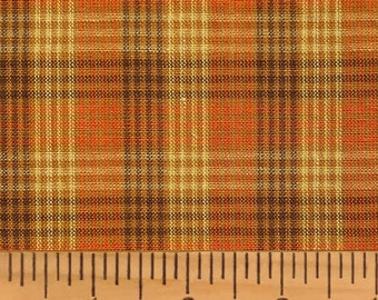 Orange Plaid Fabric Pumpkin Fall Plaid Orange,black,white by ...