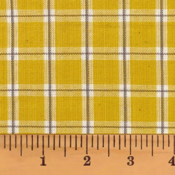 Yellow Plaid Fabric - Etsy