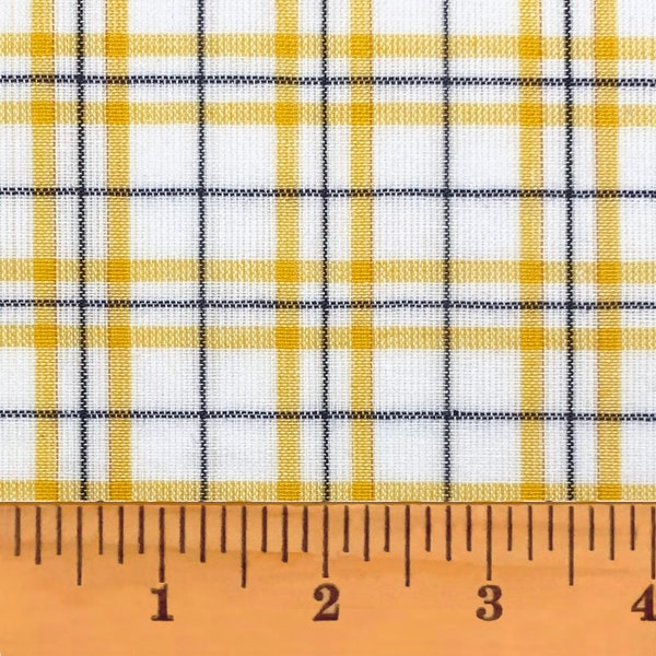 Yellow Plaid Fabric - Etsy