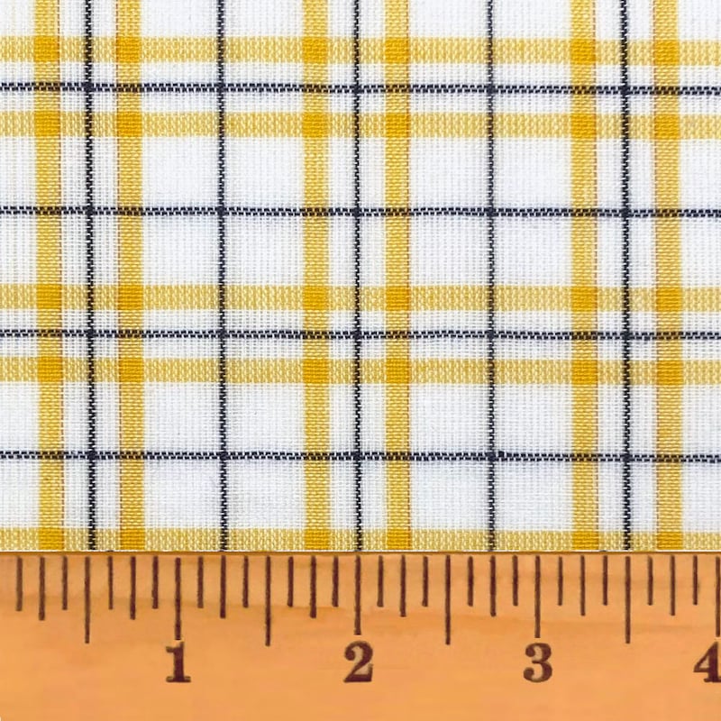Yellow Plaid Fabric - Etsy