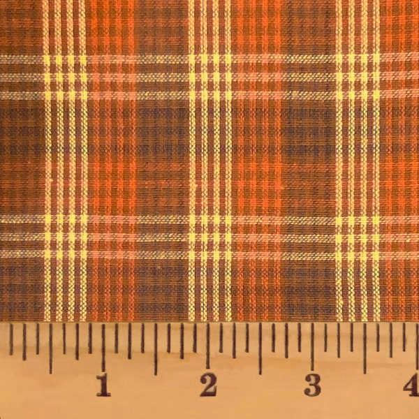 Orange Plaid Fabric - Etsy