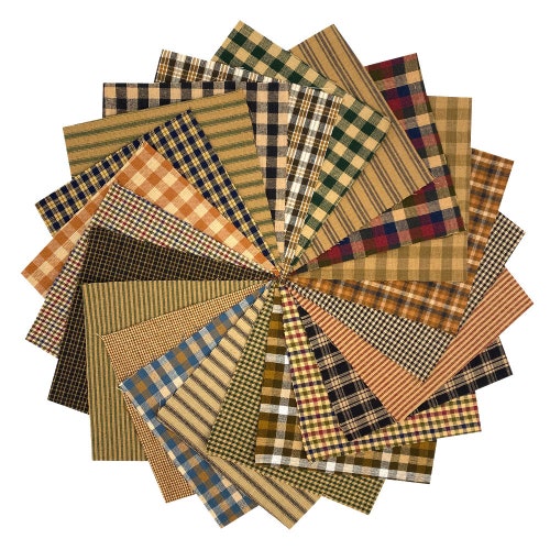 6 Inch 40 Primitive Homespun Rustic Colors Precut Quilt - Etsy