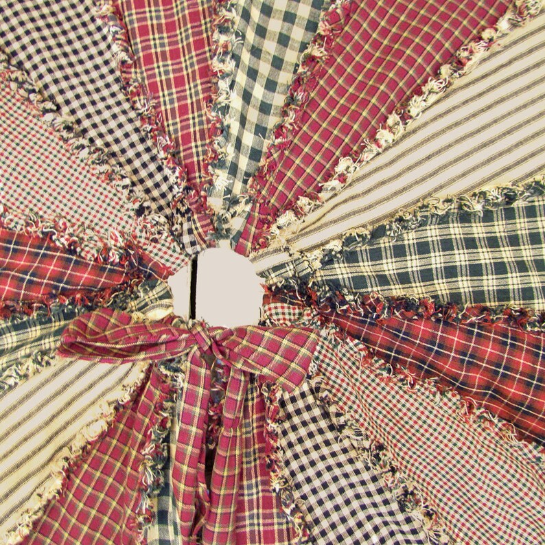 Primitive Ragged Christmas Tree Skirt Kit Plus Pattern - Etsy