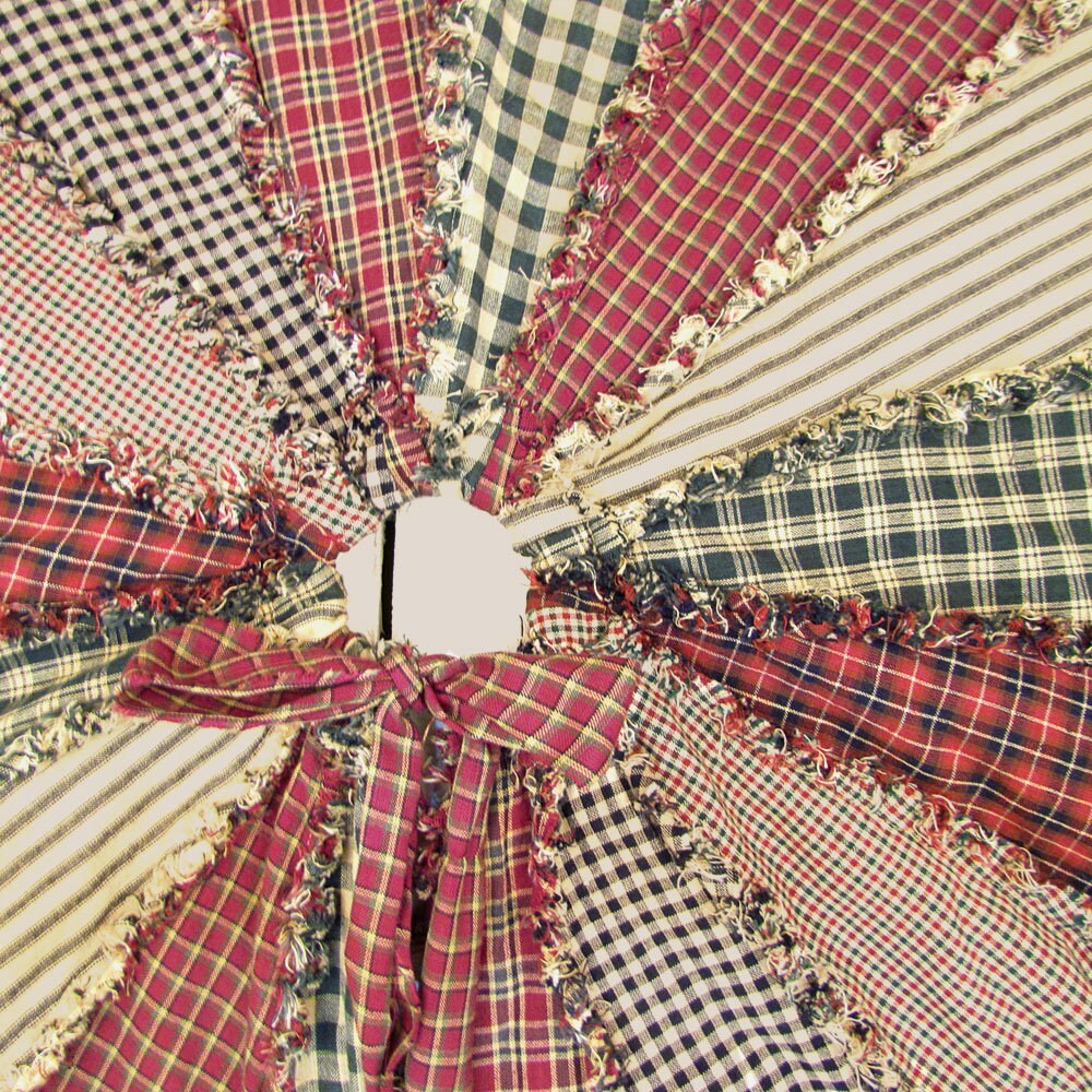Primitive Ragged Christmas Tree Skirt Kit Plus Pattern - Etsy