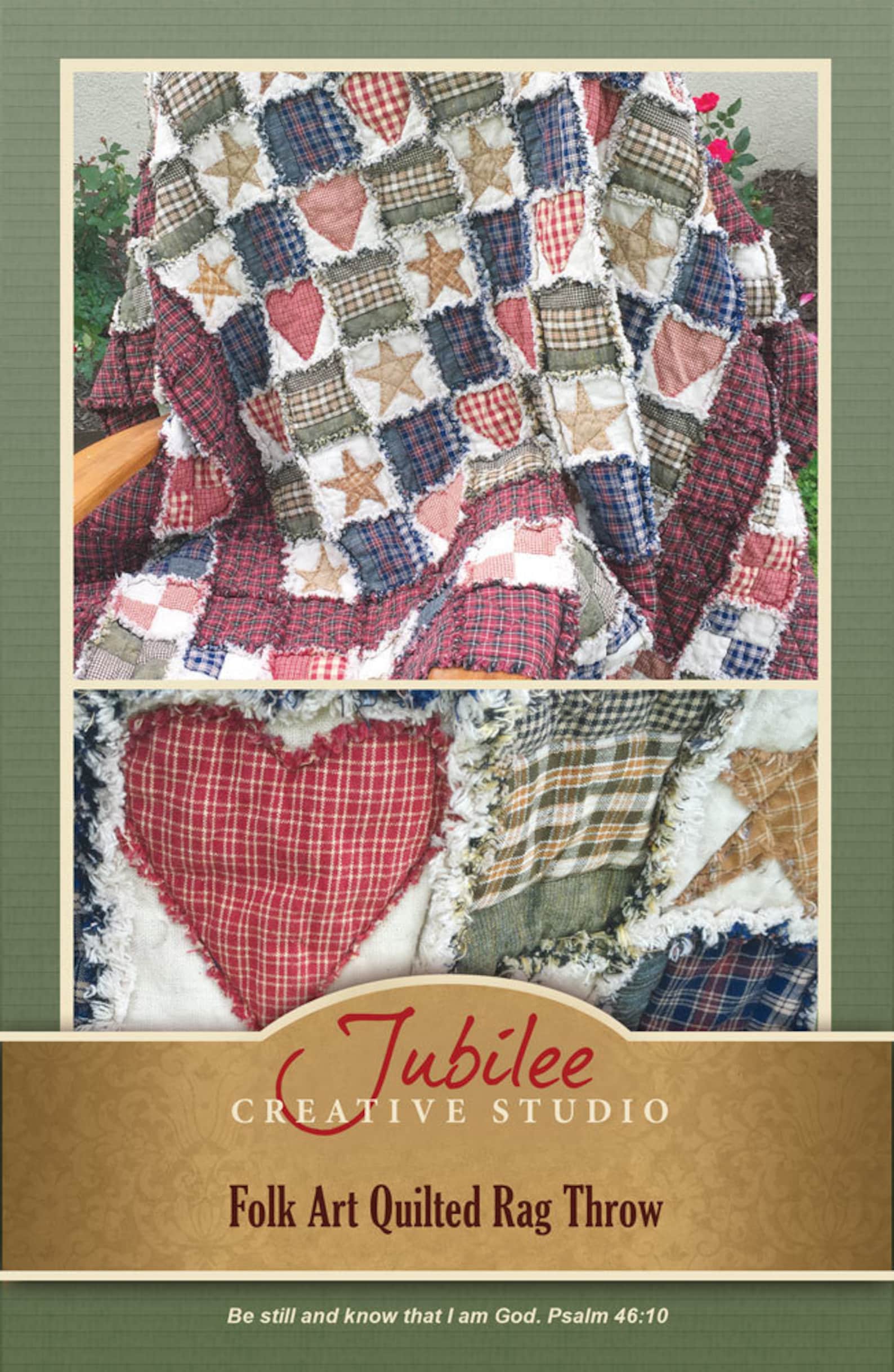 Folk Art Ragged Quilt Throw Pattern - Digital Download - Etsy