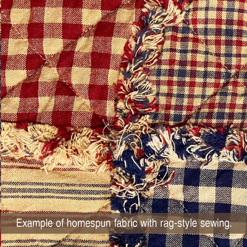 Full Yard Primitive Red 5 Homespun Cotton Fabric - Etsy