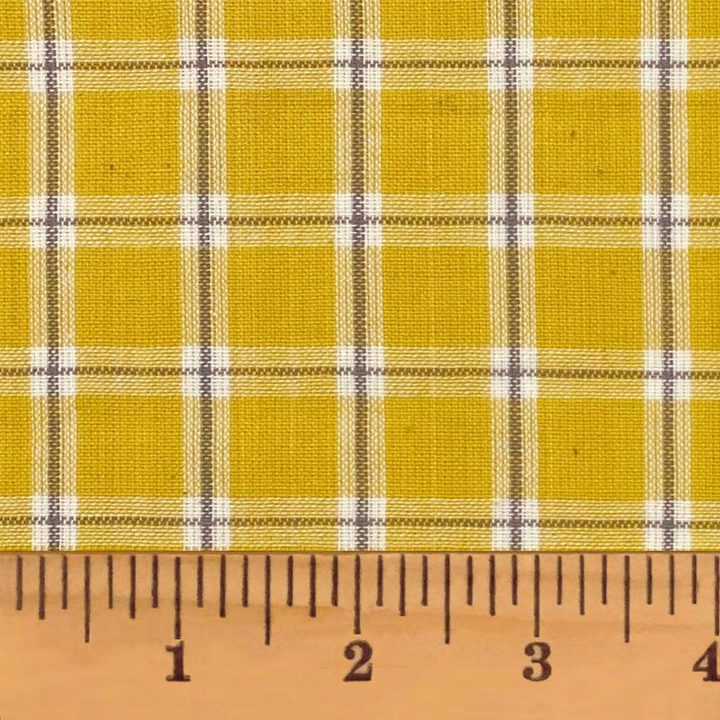 Yellow Plaid Fabric - Etsy