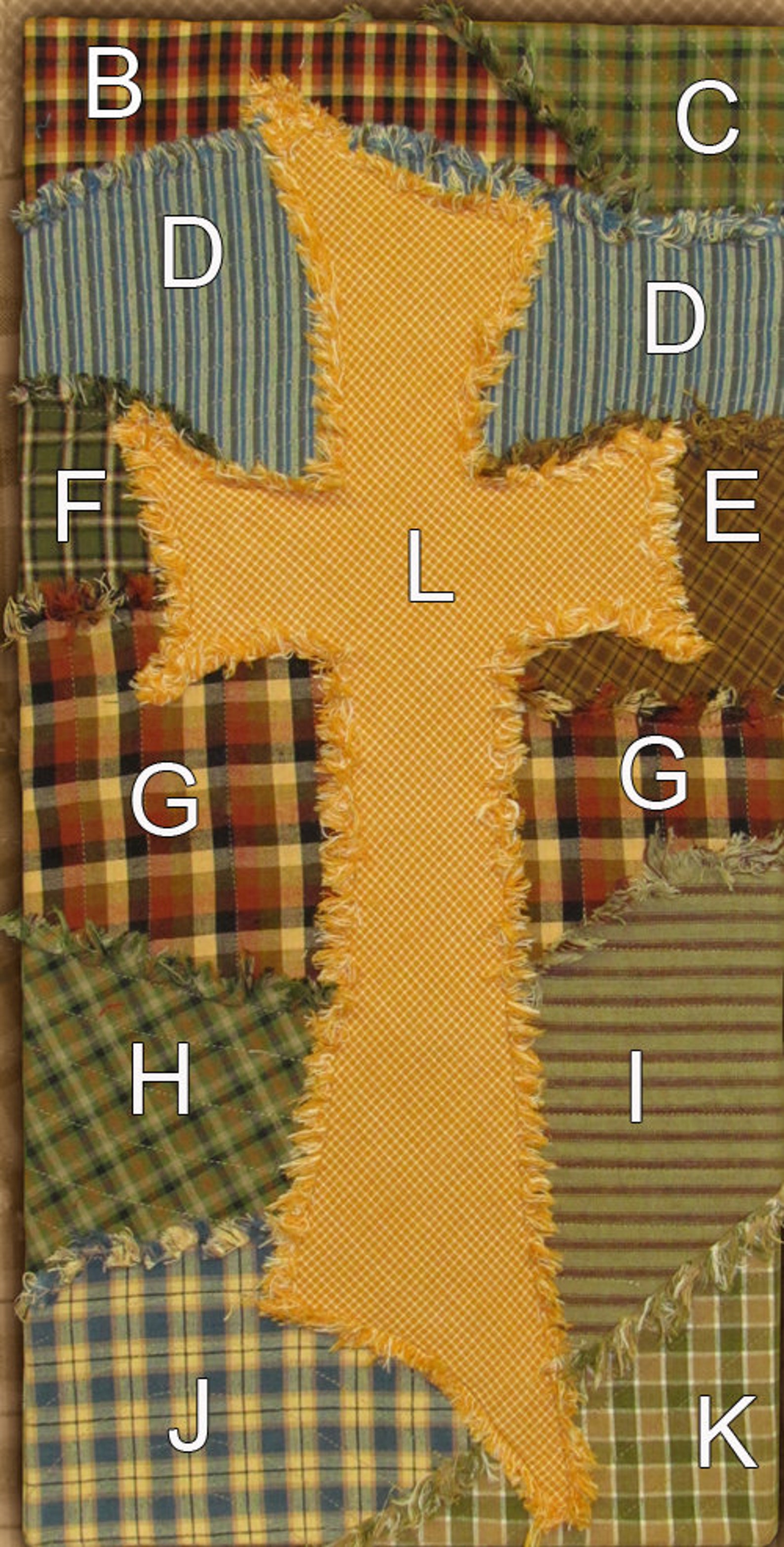 The Old Ragged Cross Wall Art Pattern Digital Download | Etsy