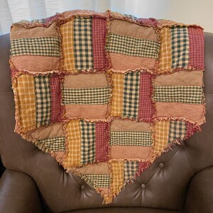 Basket Weave Ragged Quilt Throw Pattern - Digital Download | Autumn ...